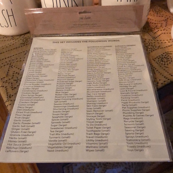 Rae Dunn | Storage & Organization | Rae Dunn 8 Organizing Labels Tan ...